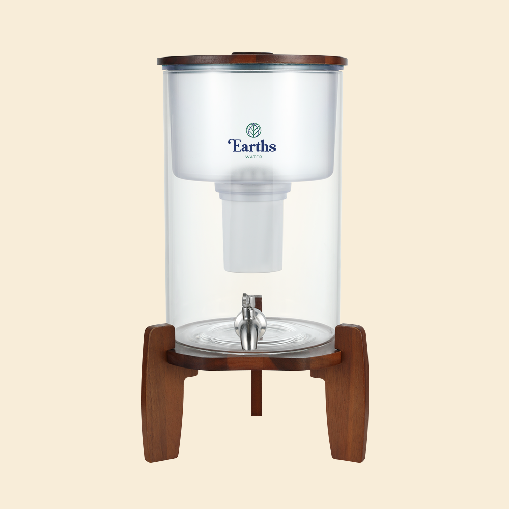 Earths Water 9L Glass Benchtop Alkaline Water Filter - Eco Acacia