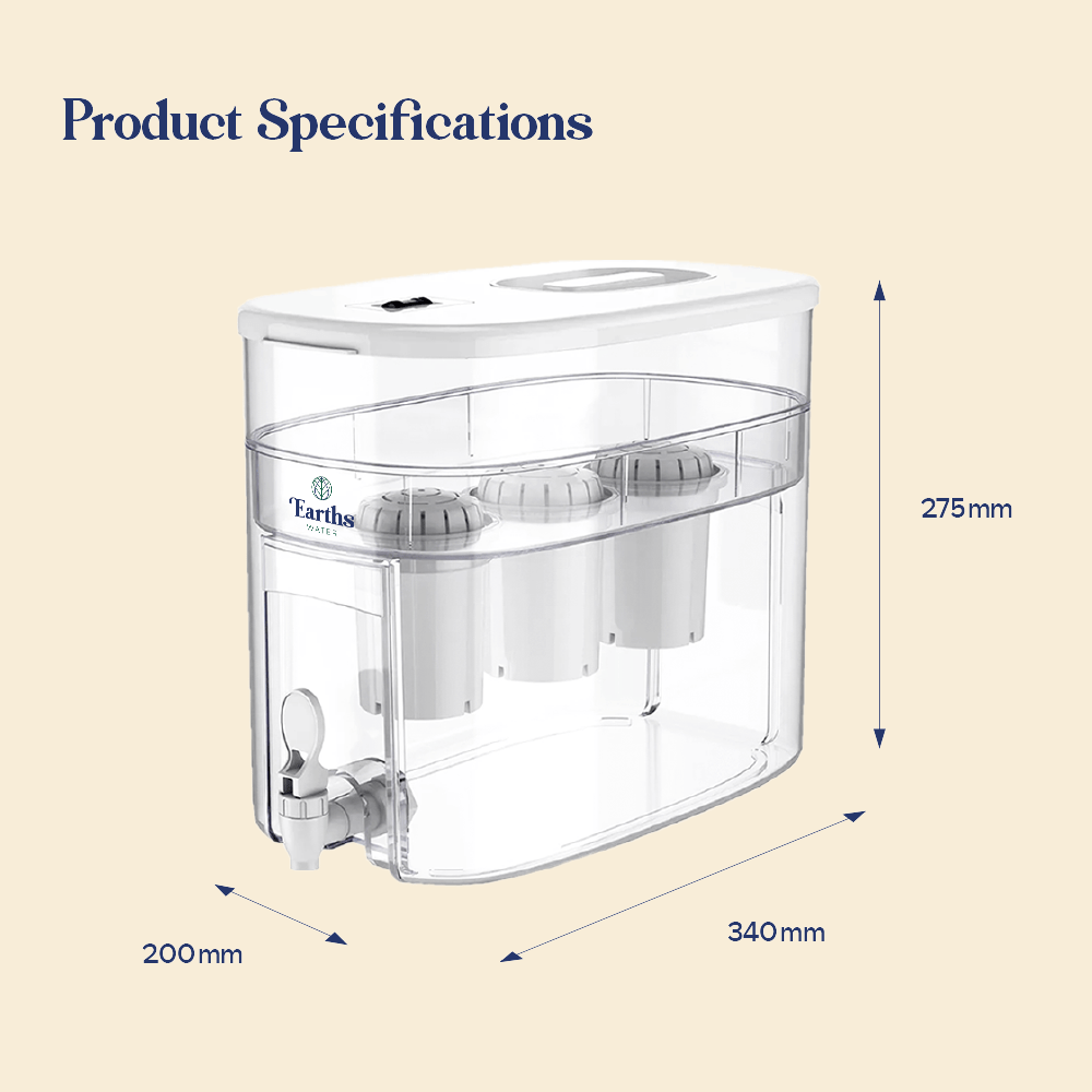Earths Water 9L Multi-Filter Benchtop Alkaline Water Filter